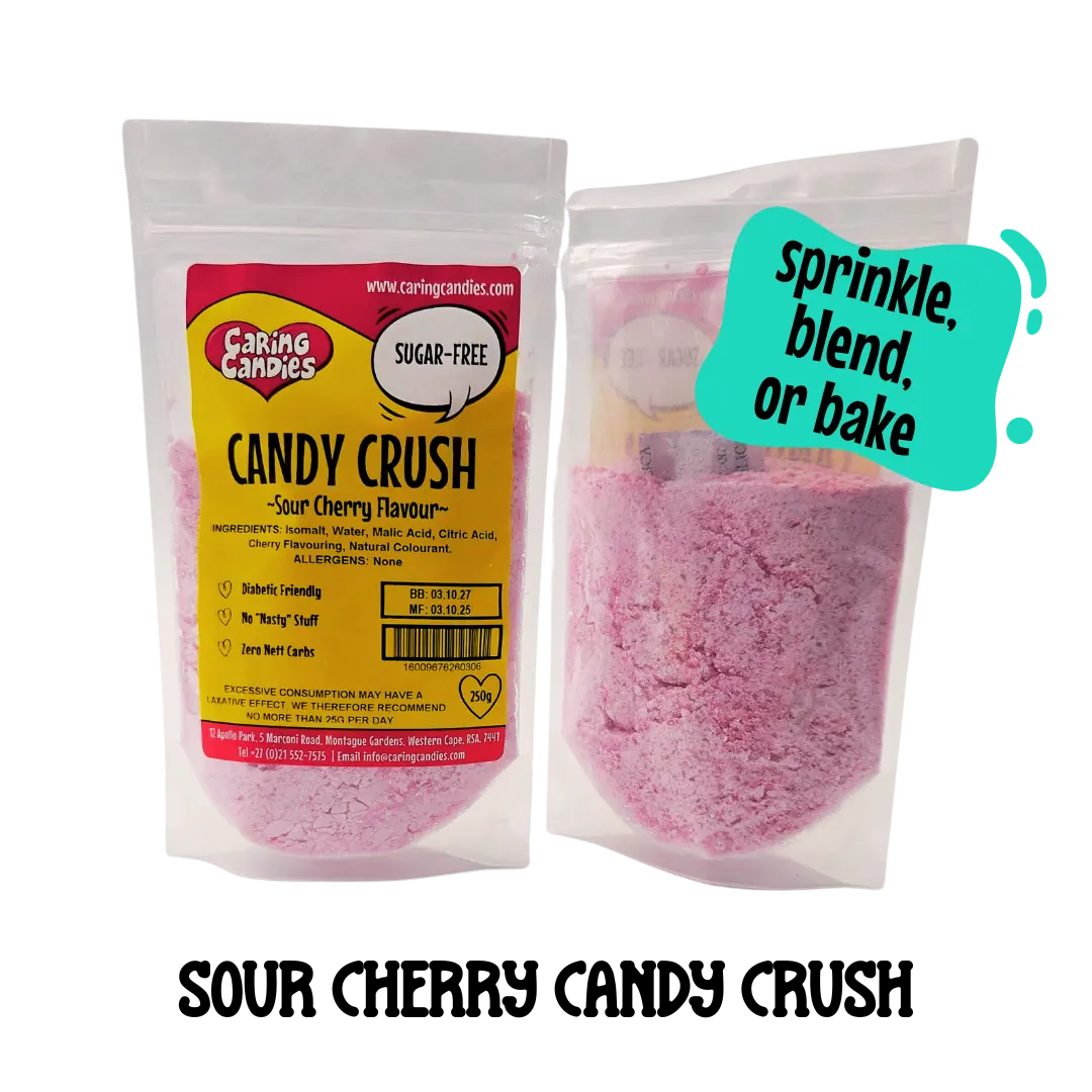 Caring Candies 250g Sugarfree Candy Crush | Sour Cherry Flavour