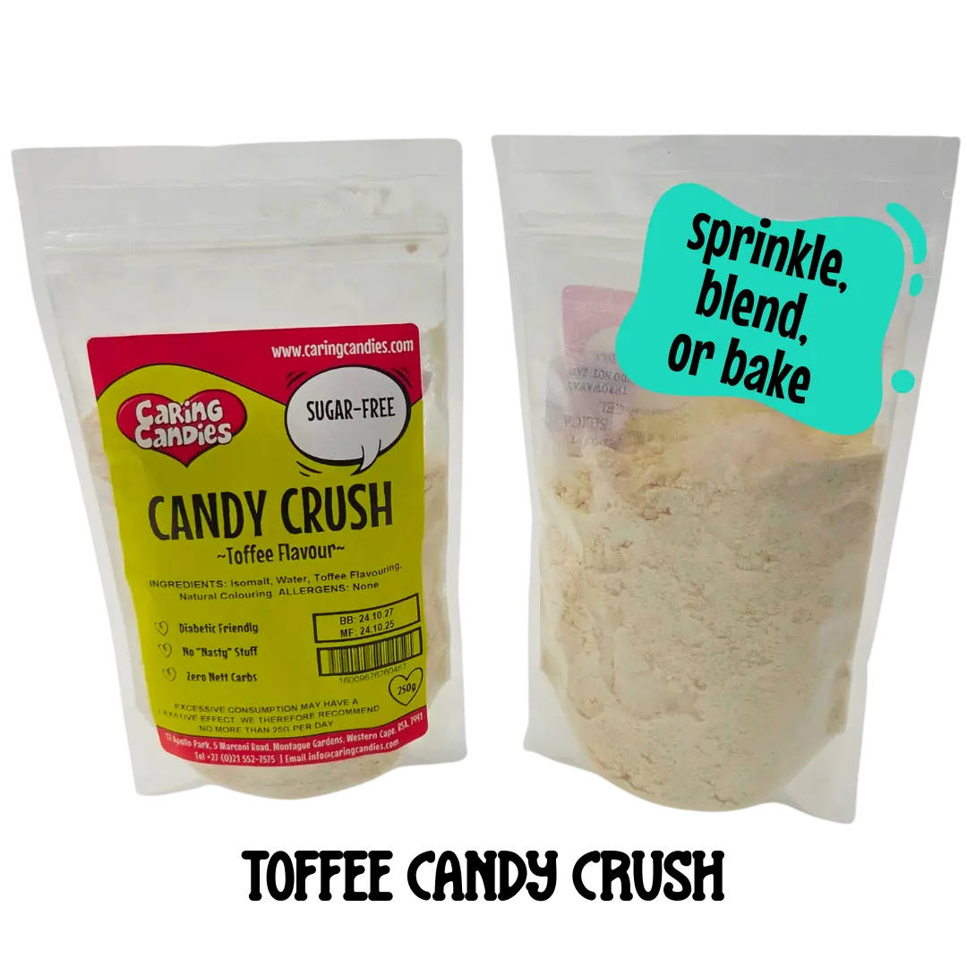 Caring Candies 250g Sugarfree Candy Crush | Toffee Flavour